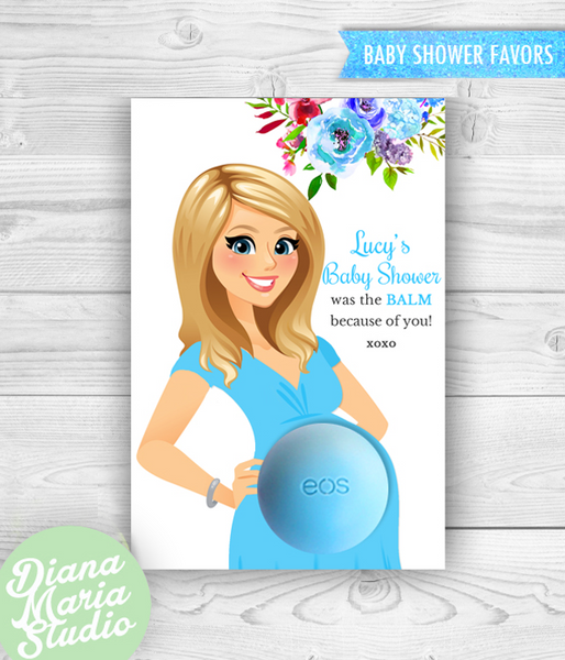 Eos Baby Shower Favors Mom-to-be Balm Holder- PRINTABLE CARD ...